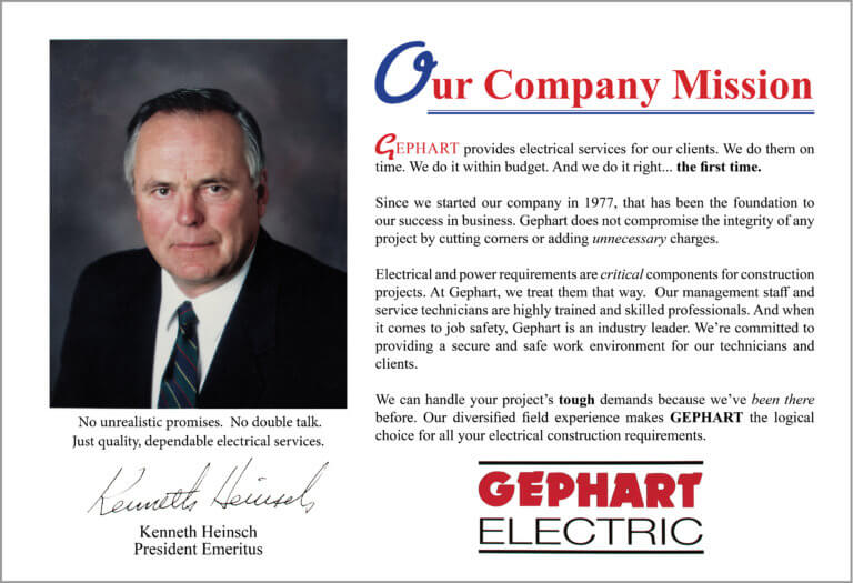 About Gephart Electric | Electrical Construction & Design | Gephart Electric